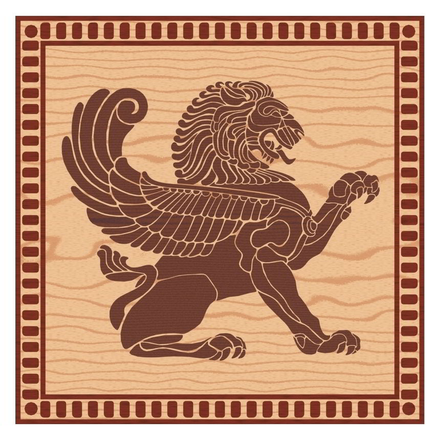 Ornamental winged lion pattern | CRAFTSMANSPACE